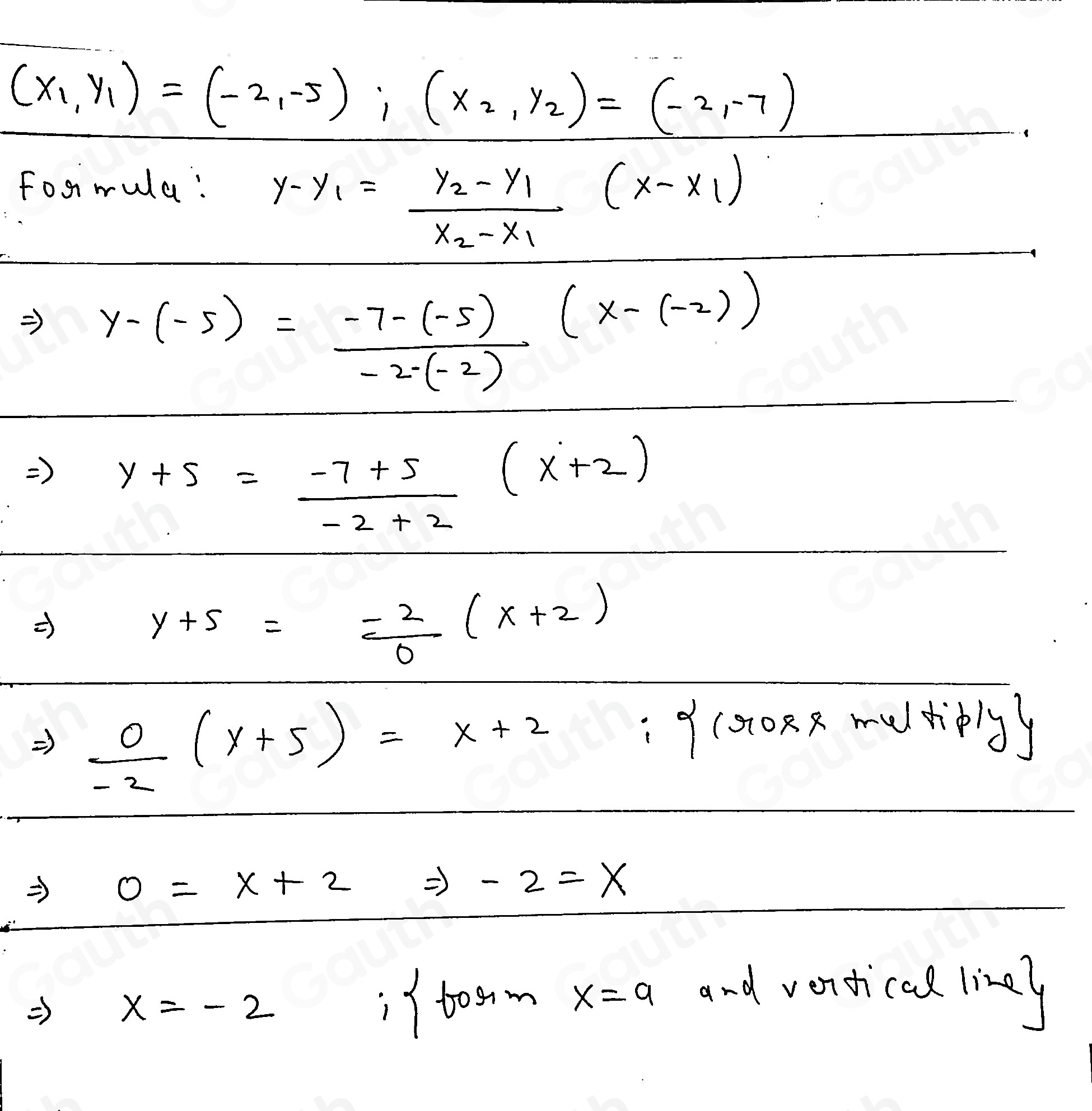 Solved: Question Find the equation of the line passing through the ...