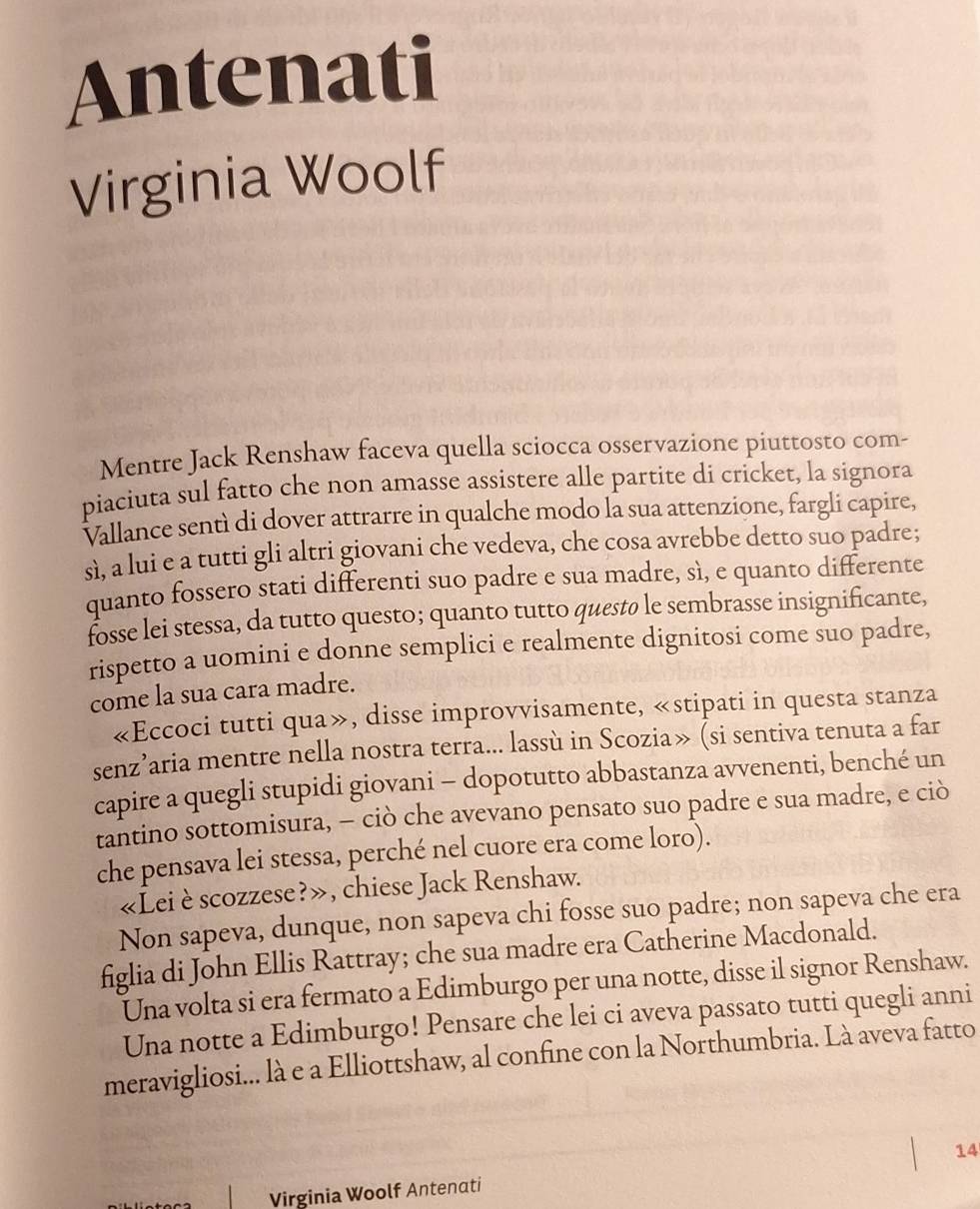 Risolto:Antenati Virginia Woolf Mentre Jack Renshaw faceva quella ...