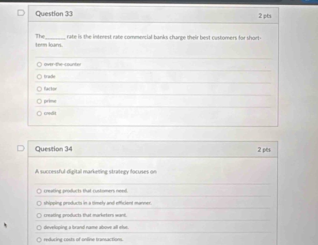 Solved: The_ rate is the interest rate commercial banks charge their ...