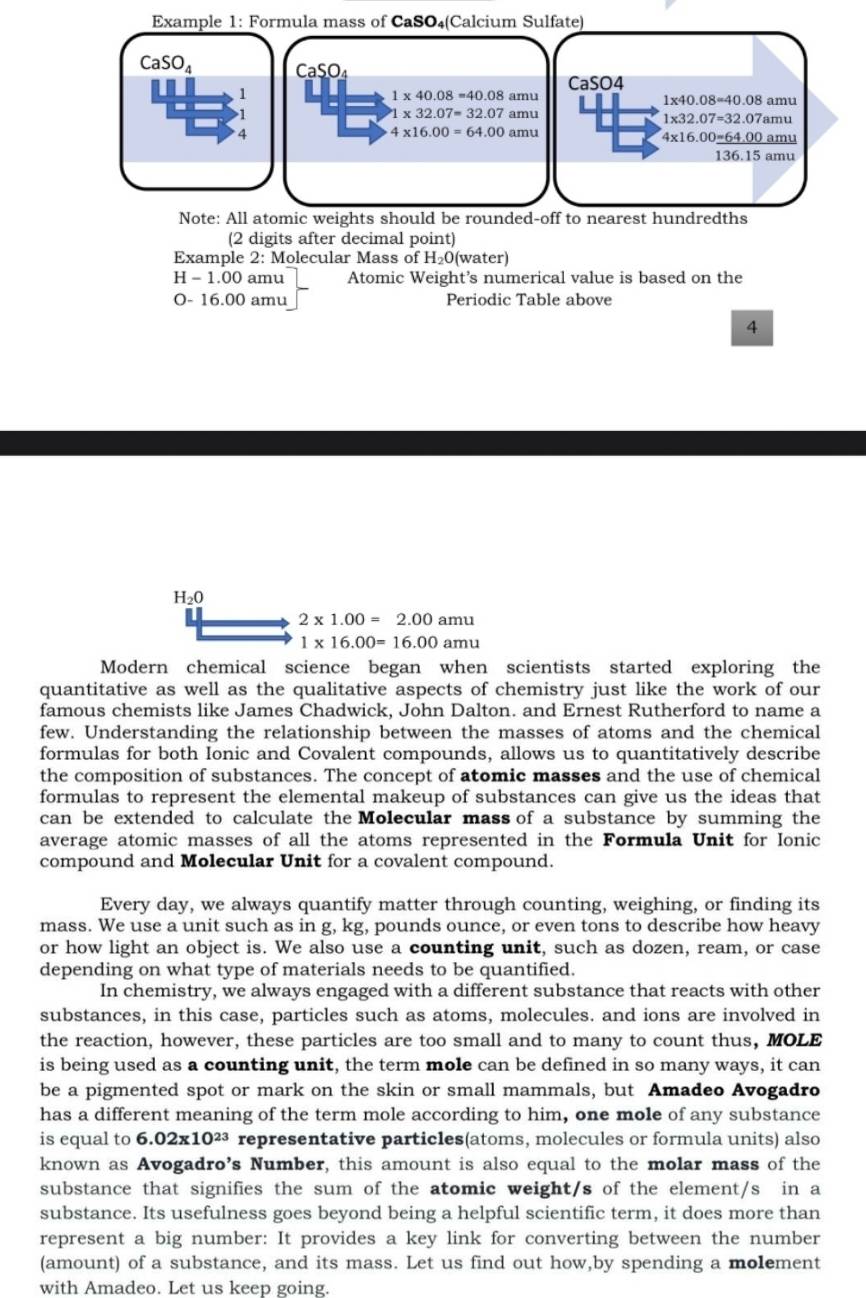 Solved: Example 1: Formula mass of CaSO_4 (Calcium Sulfate) CaSO_4 cos ...