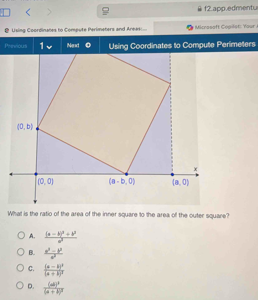 Solved: f2.app.edmentu € Using Coordinates to Compute Perimeters and ...
