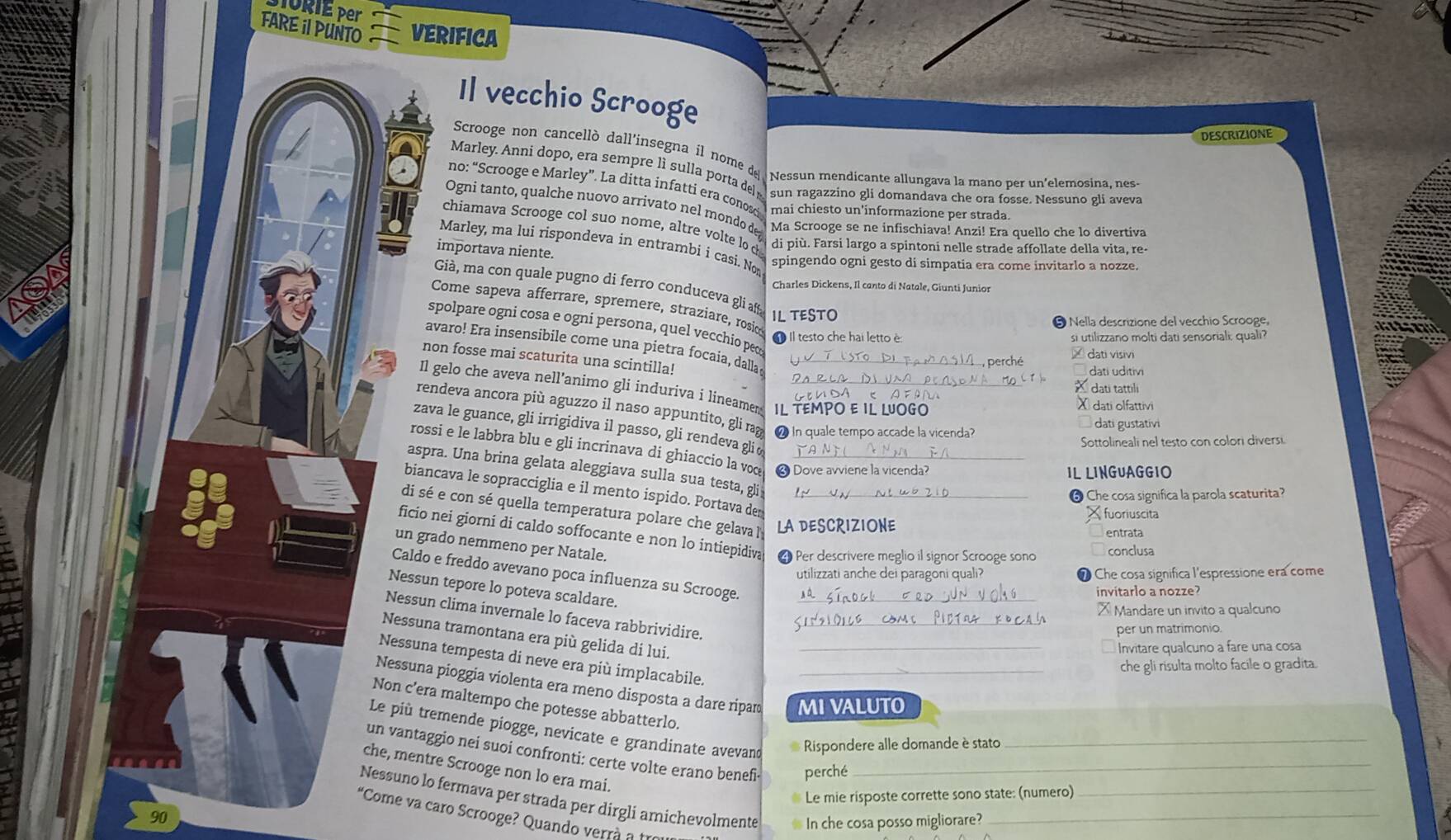 Risolto:STORIE Pr FARE I PUNTO VERIFICA Il vecchio Scrooge DESCRIZIONE ...