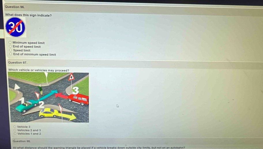 Solved: What does this sign indicate? Minimum speed limit End of speed ...