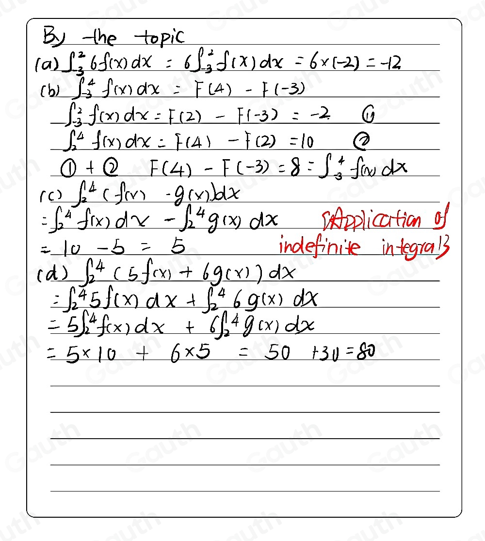 Solved: Evaluate the definite integrals using properties of the ...