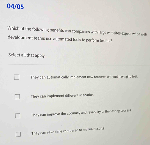 Solved: 04/05 Which of the following benefits can companies with large ...