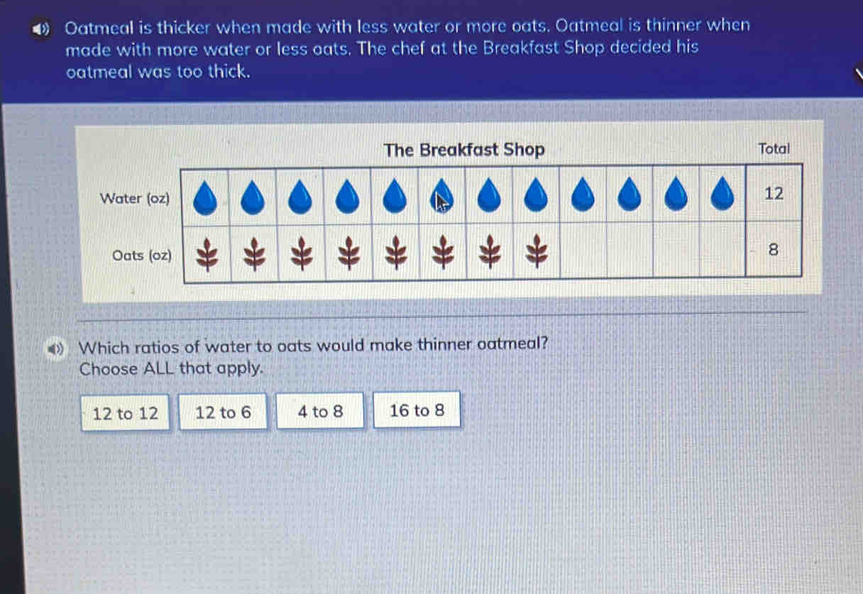 Oatmeal is thicker when made with less water or more oats. Oatmeal is ...