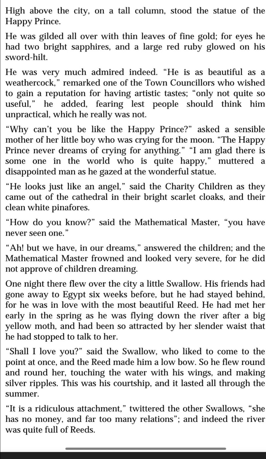 Risolto:High above the city, on a tall column, stood the statue of the ...