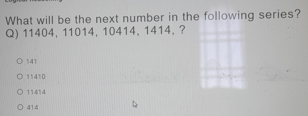 Solved: What will be the next number in the following series? Q) 11404 ...