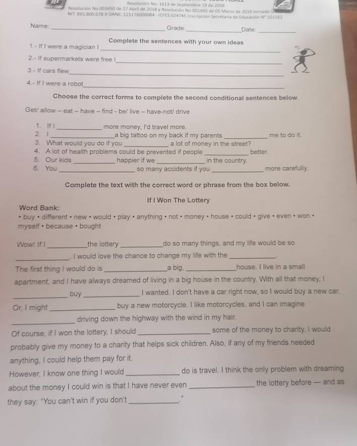 Resuelto:Resolución No. 1613 de Septembre 19 de 2008 Resolución No ...