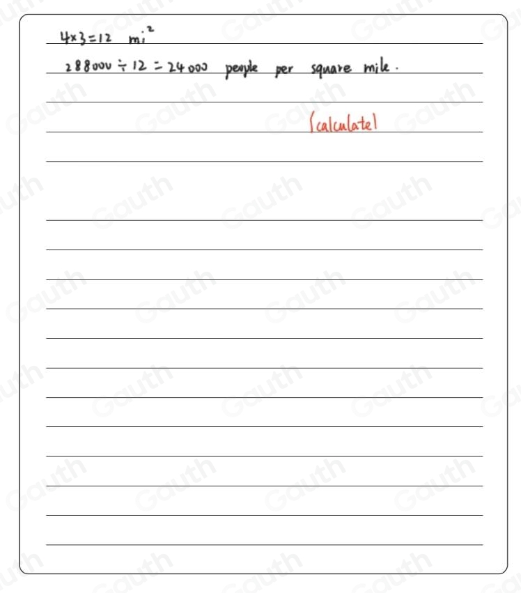 Solved: A town is shaped like a rectangle that is 4 miles long and 3 ...