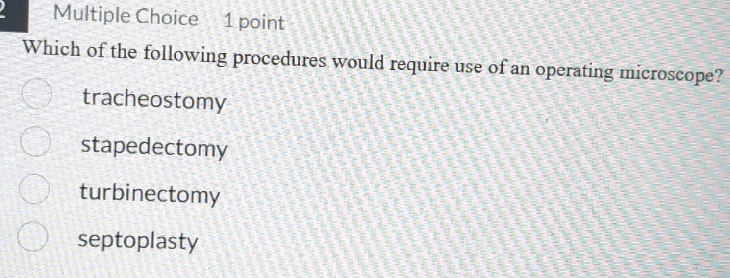 Solved: Which of the following procedures would require use of an ...