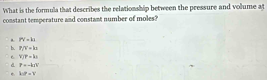 Solved: What is the formula that describes the relationship between the ...