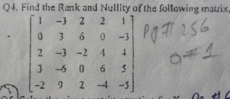 Solved: the following matrix [Math]