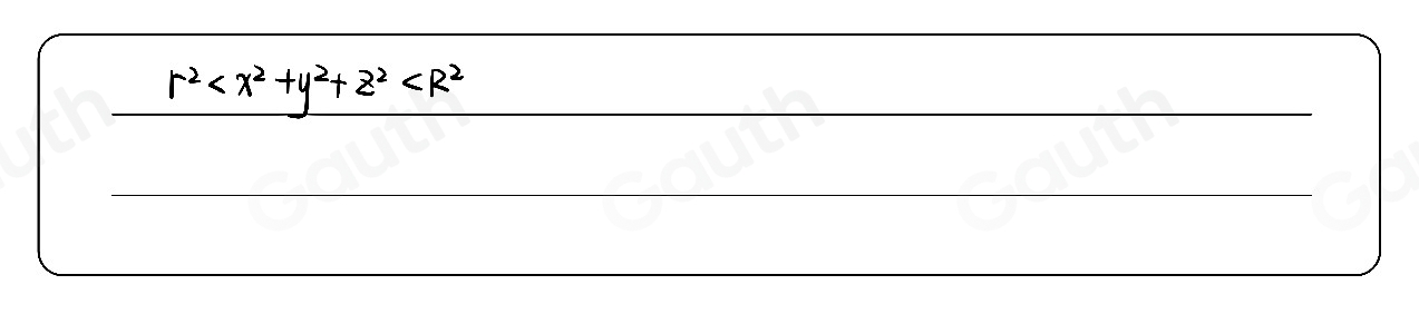 Solved: Write an inequality to describe the region. The region ...
