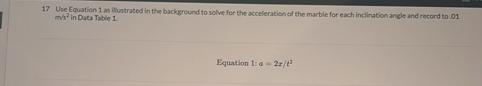 Solved: Use Equation 1 as illustrated in the background to solve for ...