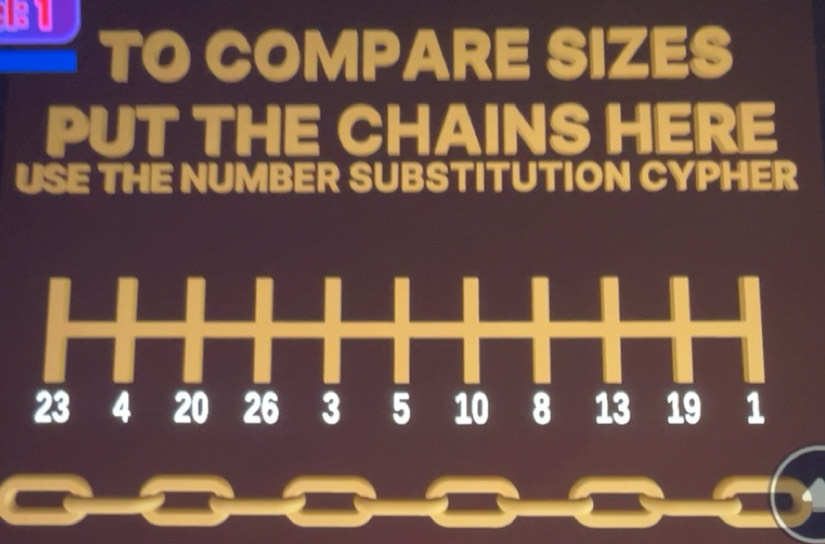 Solved: UBU TO COMPARE SIZES PUT THE CHAINS HERE USE THE NUMBER ...