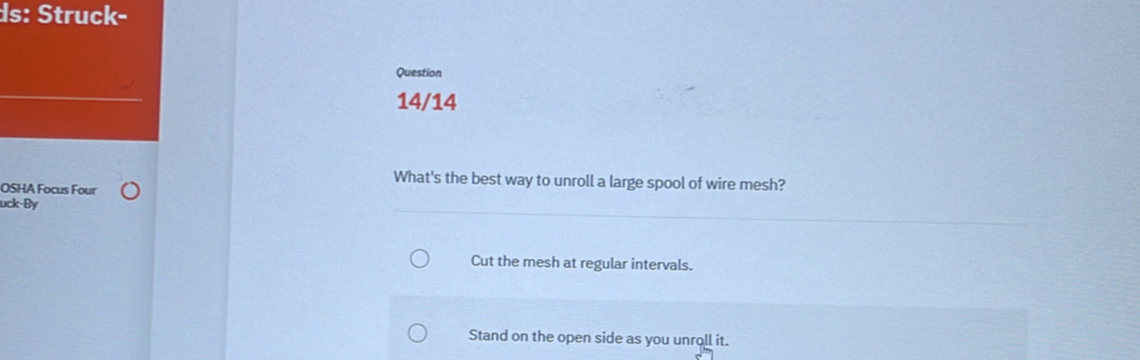 ds: Struck- Question 14/14 What's the best way to unroll a large spool ...
