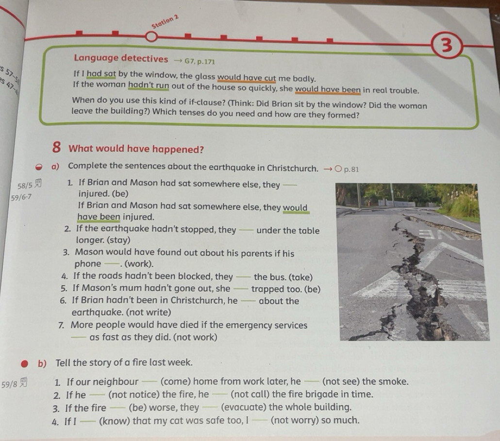 Gelöst:Station 2 3 Language detectives → G7, p. 171 s 57-5 If I had sat ...