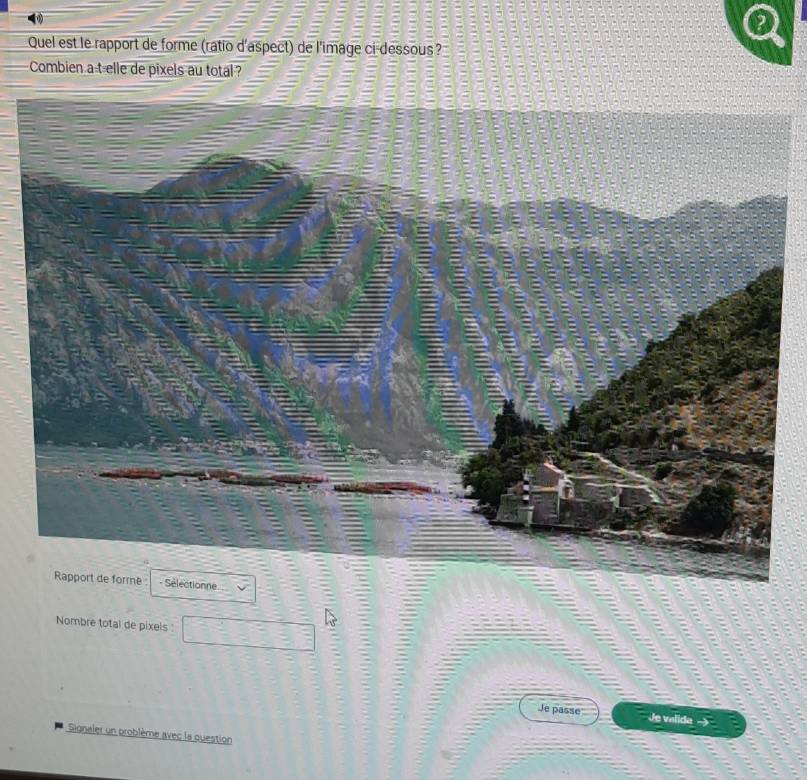 Résolu :Quel est le rapport de forme (ratio d'aspect) de l'image ci ...