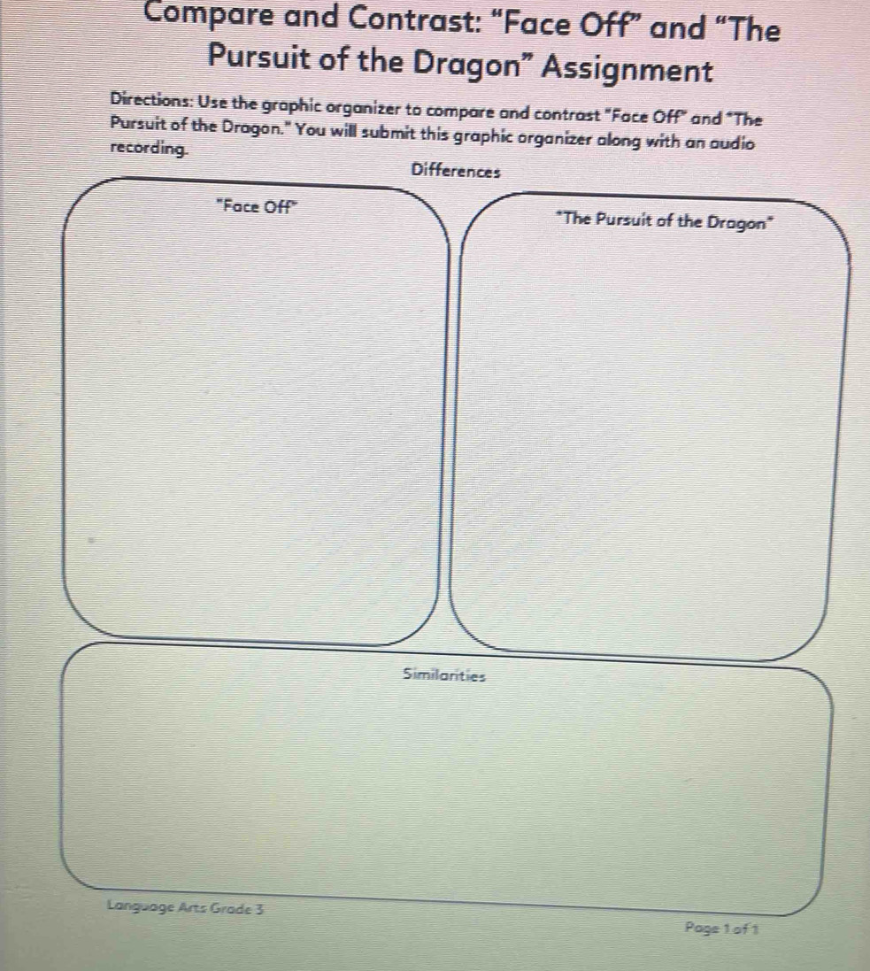 Solved: Compare and Contrast: “Face Off” and “The Pursuit of the Dragon ...