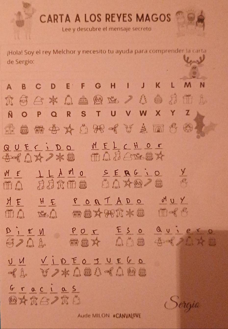Résolu :CARTA A LOS REYES MAGOS Lee y descubre el mensaje secreto ¡Hola ...