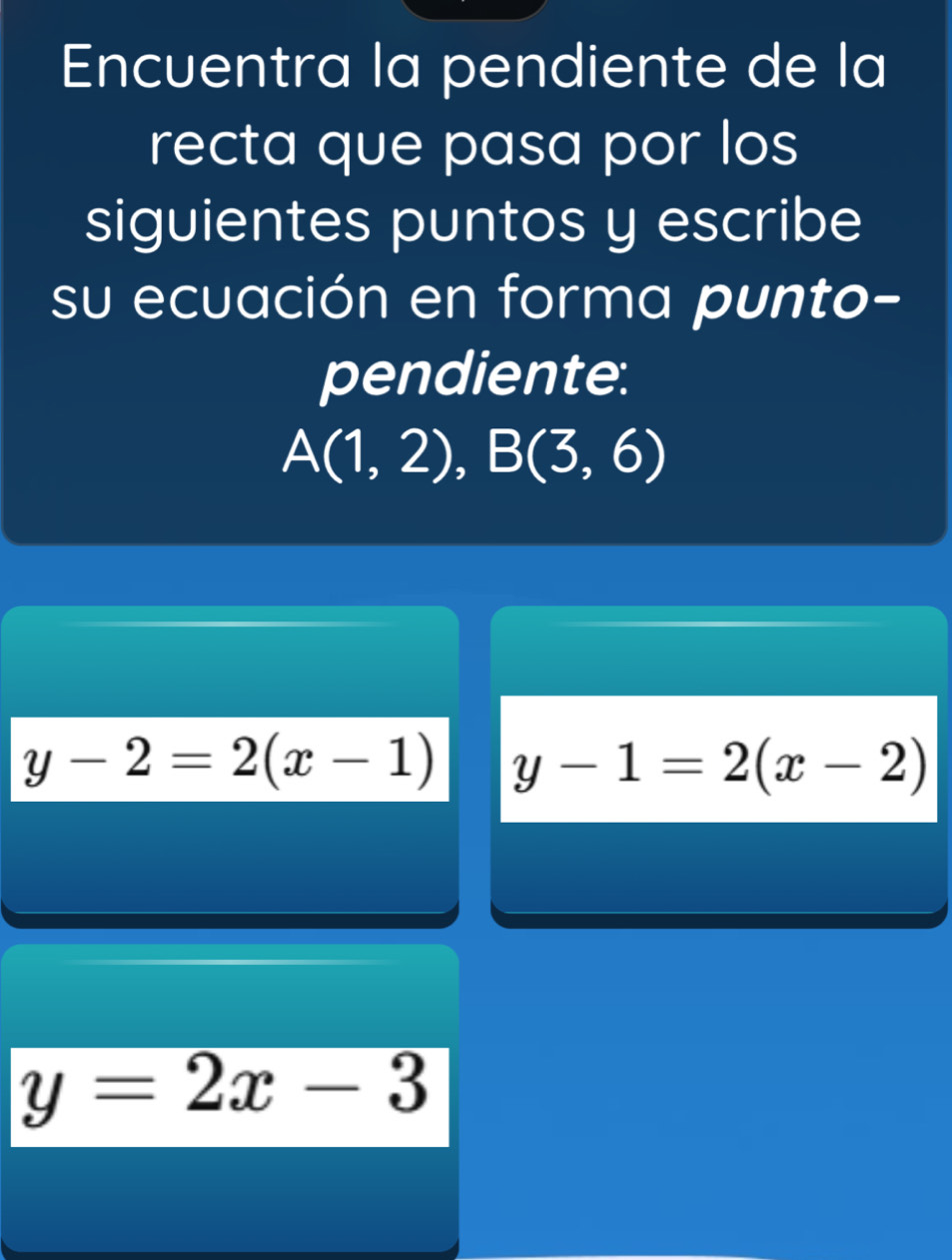 Resuelto:Encuentra la pendiente de la recta que pasa por los siguientes ...