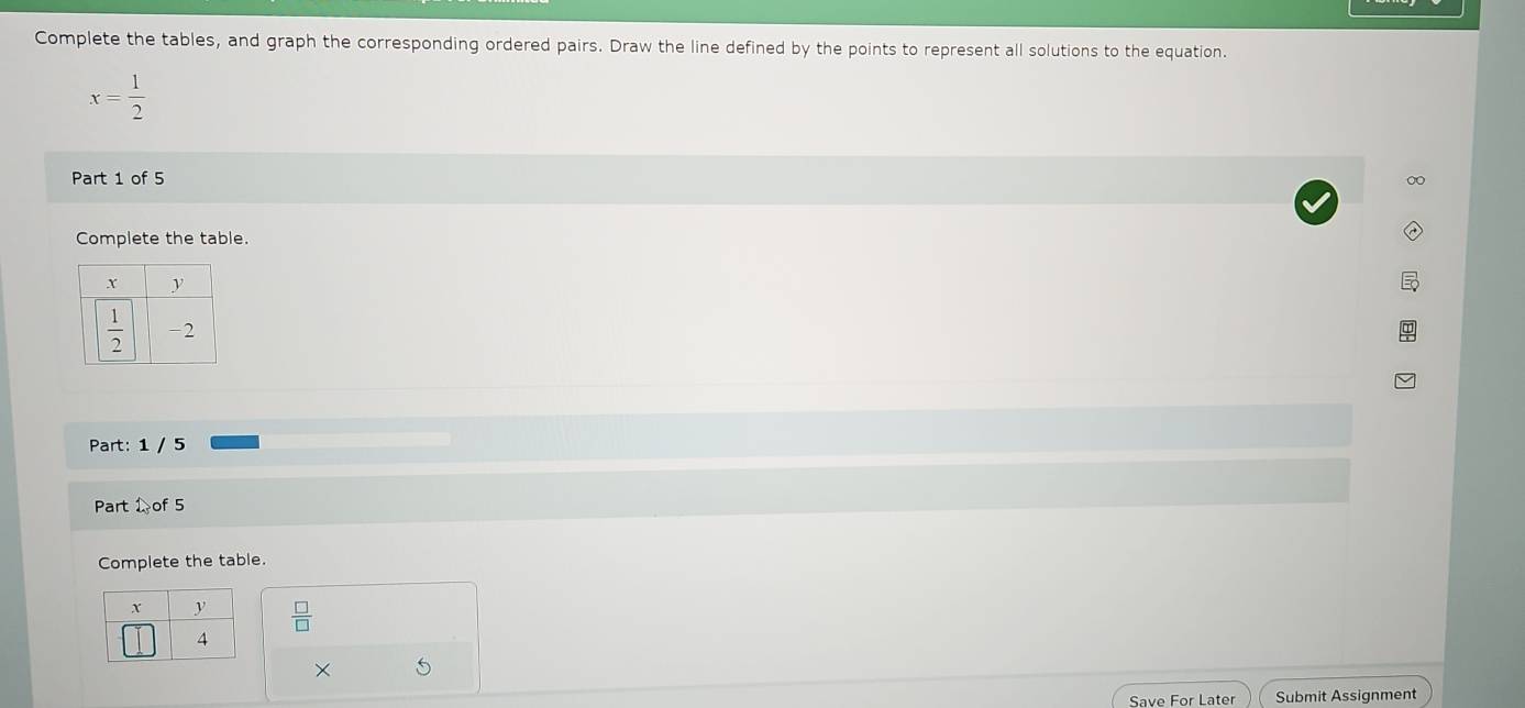 Solved: Complete the tables, and graph the corresponding ordered pairs ...