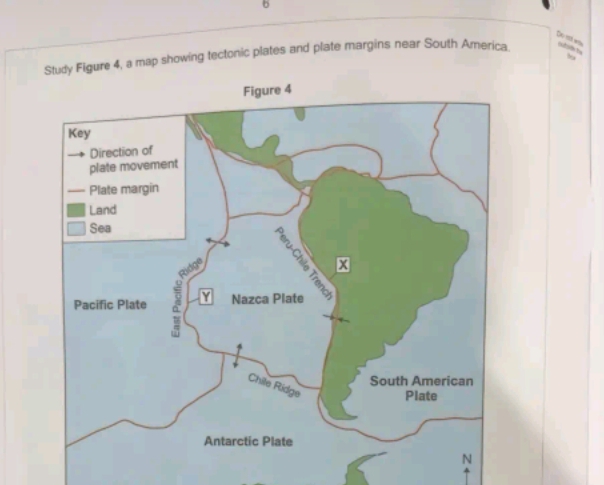 Solved: Dn 1t w Study Figure 4, a map showing tectonic plates and plate ...