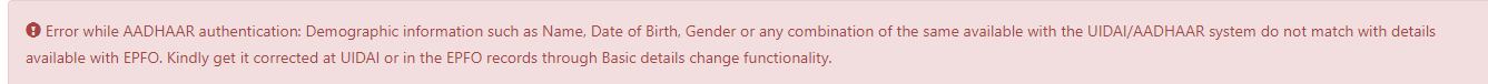 Solved: Error while AADHAAR authentication: Demographic information ...