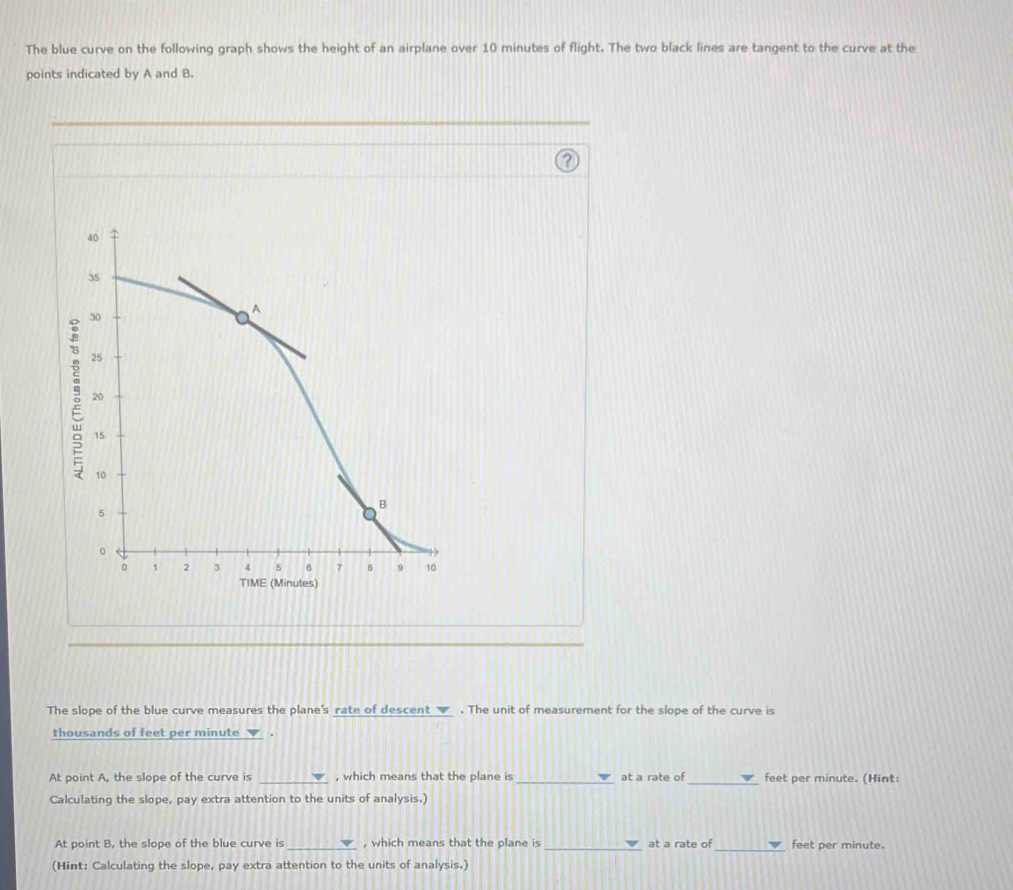 Solved: The blue curve on the following graph shows the height of an ...