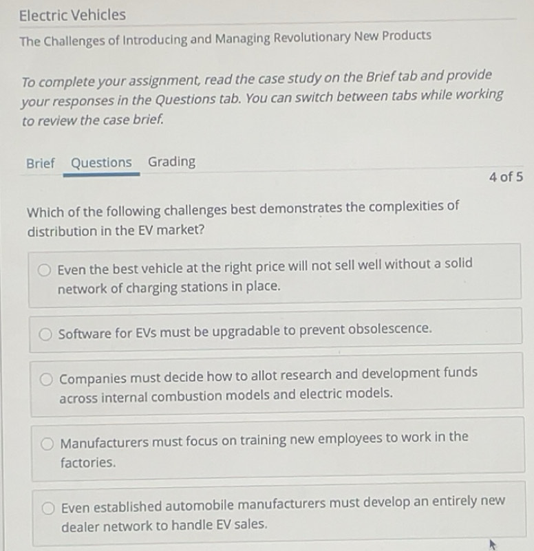 Solved: Electric Vehicles The Challenges of Introducing and Managing ...