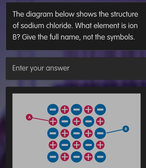Solved: The diagram below shows the structure of sodium chloride. What ...