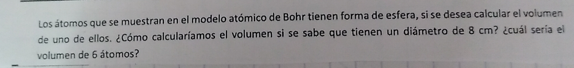 Resuelto:Los átomos que se muestran en el modelo atómico de Bohr tienen ...