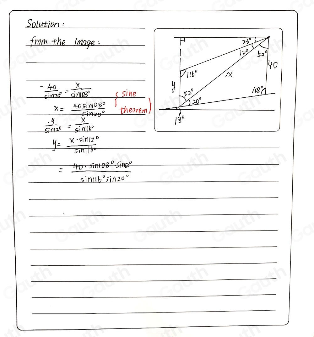 Solved: COSINE LAW * A 40 meters high tower stands vertically on a ...