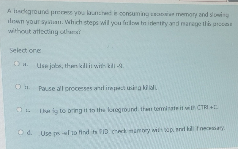 Gelöst:A background process you launched is consuming excessive memory ...