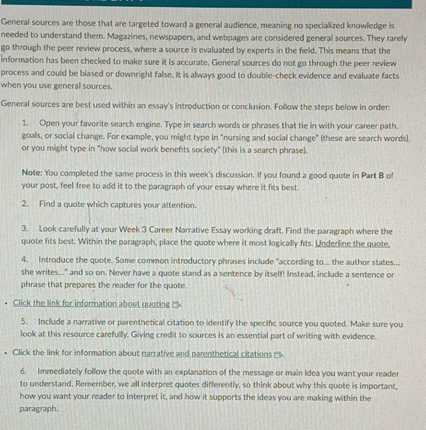 Solved: General sources are those that are targeted toward a general ...