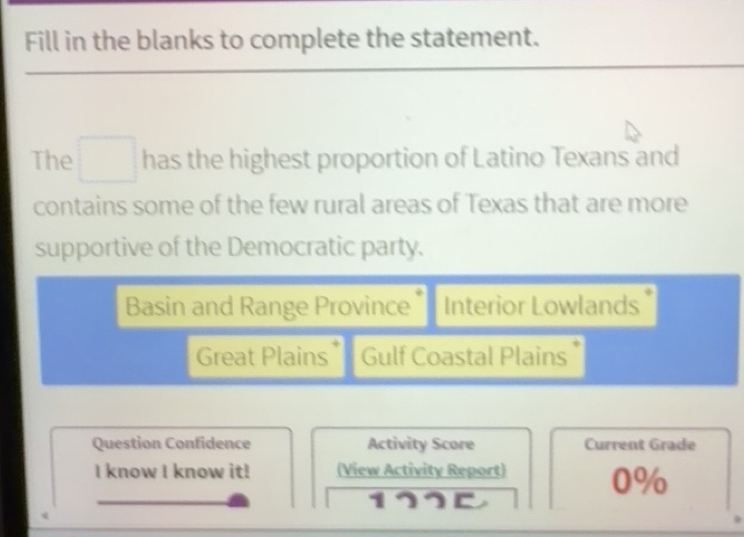 Solved: Fill in the blanks to complete the statement. The has the ...