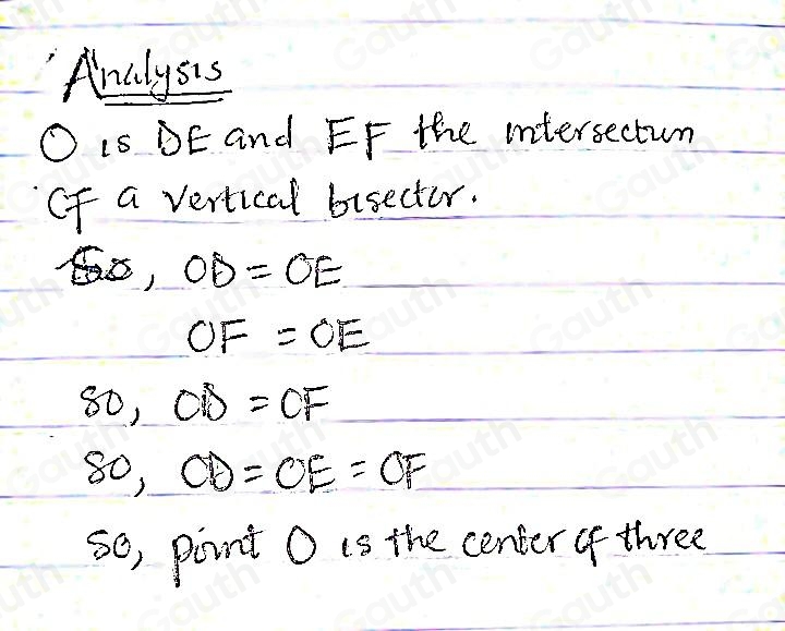 Solved: Points D, E, and F are not in a line. To construct a circle through points D, E, and F ...