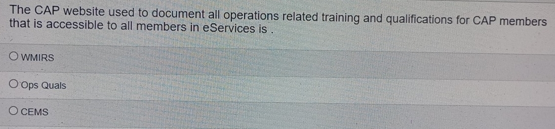 Solved: The CAP website used to document all operations related ...