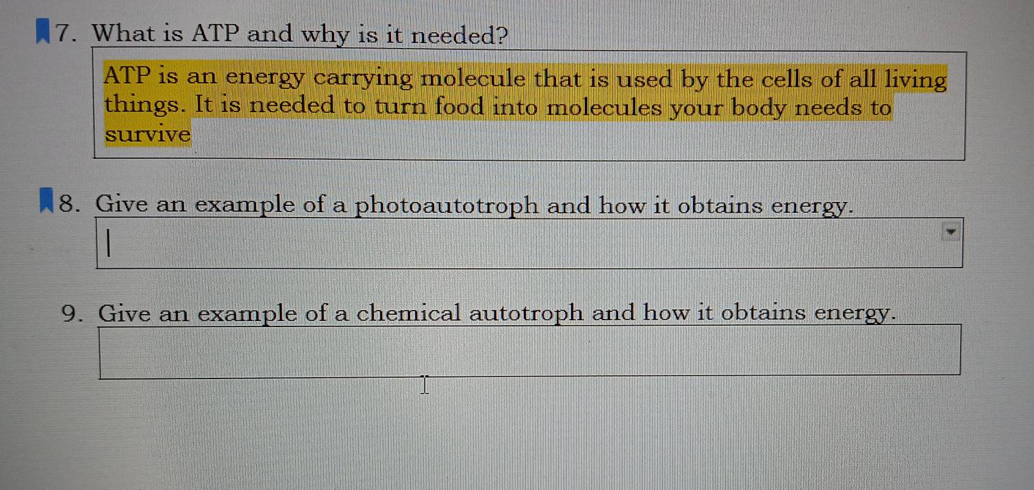 Solved: What is ATP and why is it needed? ATP is an energy carrying molecule that is used by the ...