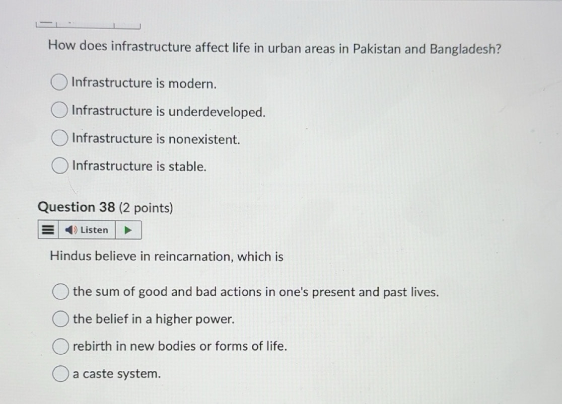 Solved: How does infrastructure affect life in urban areas in Pakistan ...