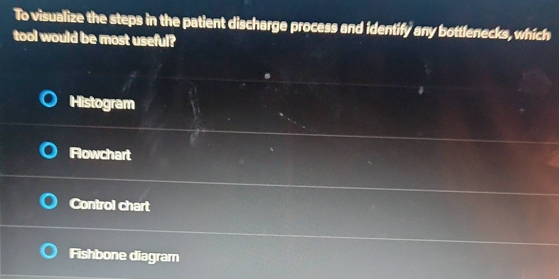 Solved: To visualize the steps in the patient discharge process and ...