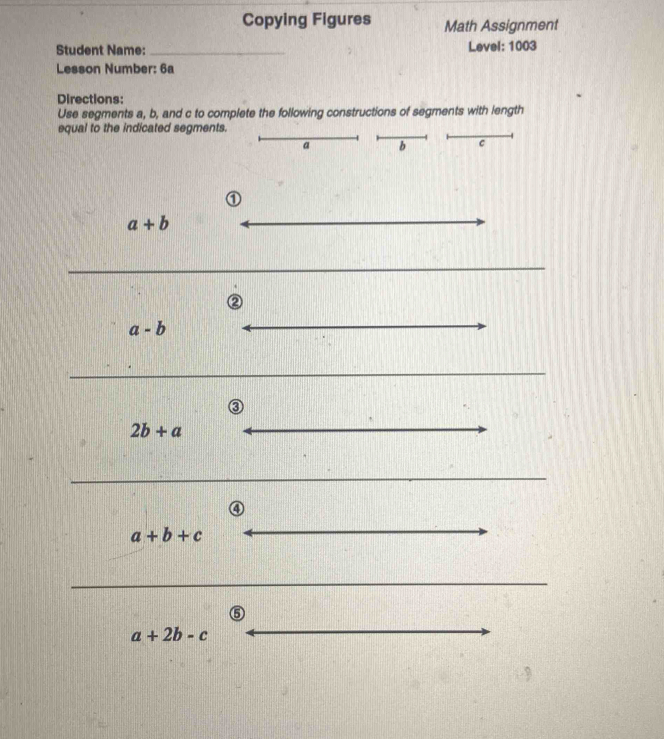 Solved: Copying Figures Math Assignment Student Name: _Level: 1003 ...