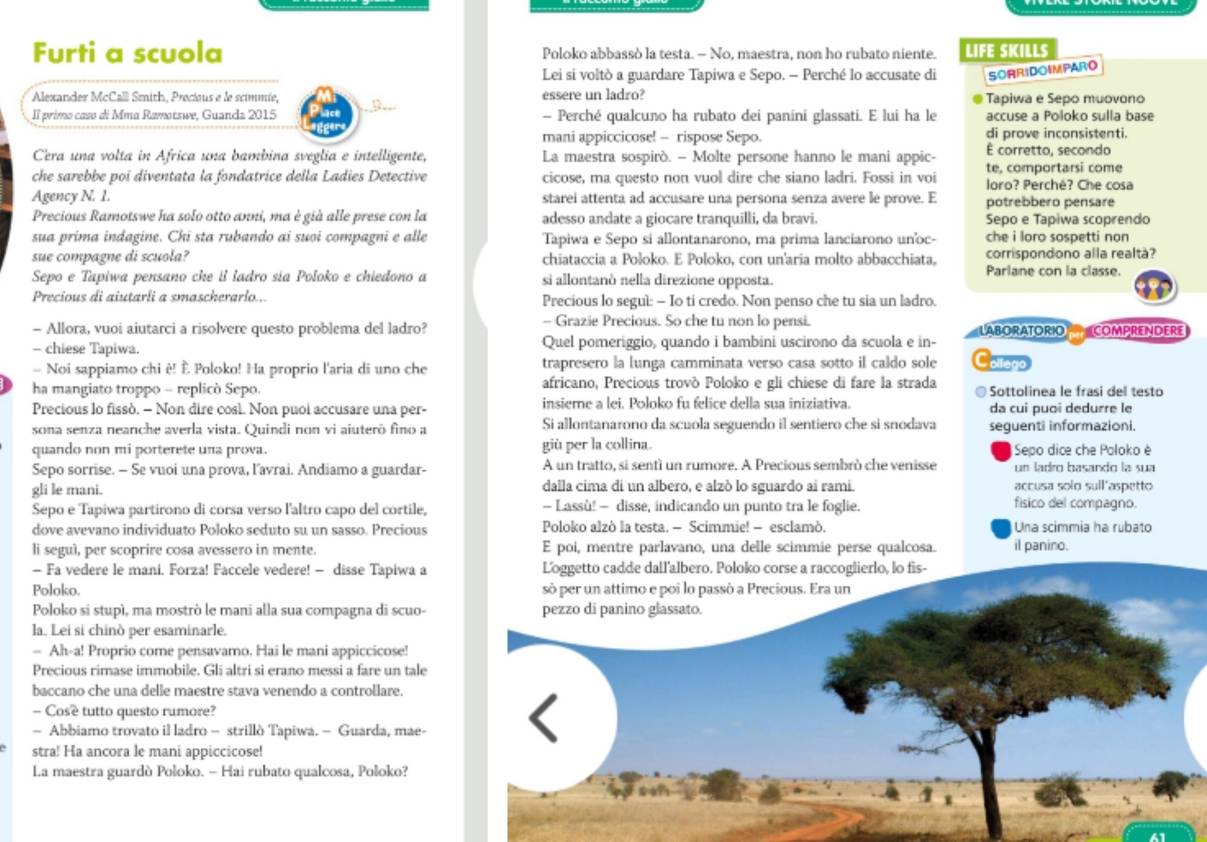 Risolto:Furti a scuola Poloko abbassò la testa. - No, maestra, non ho ...