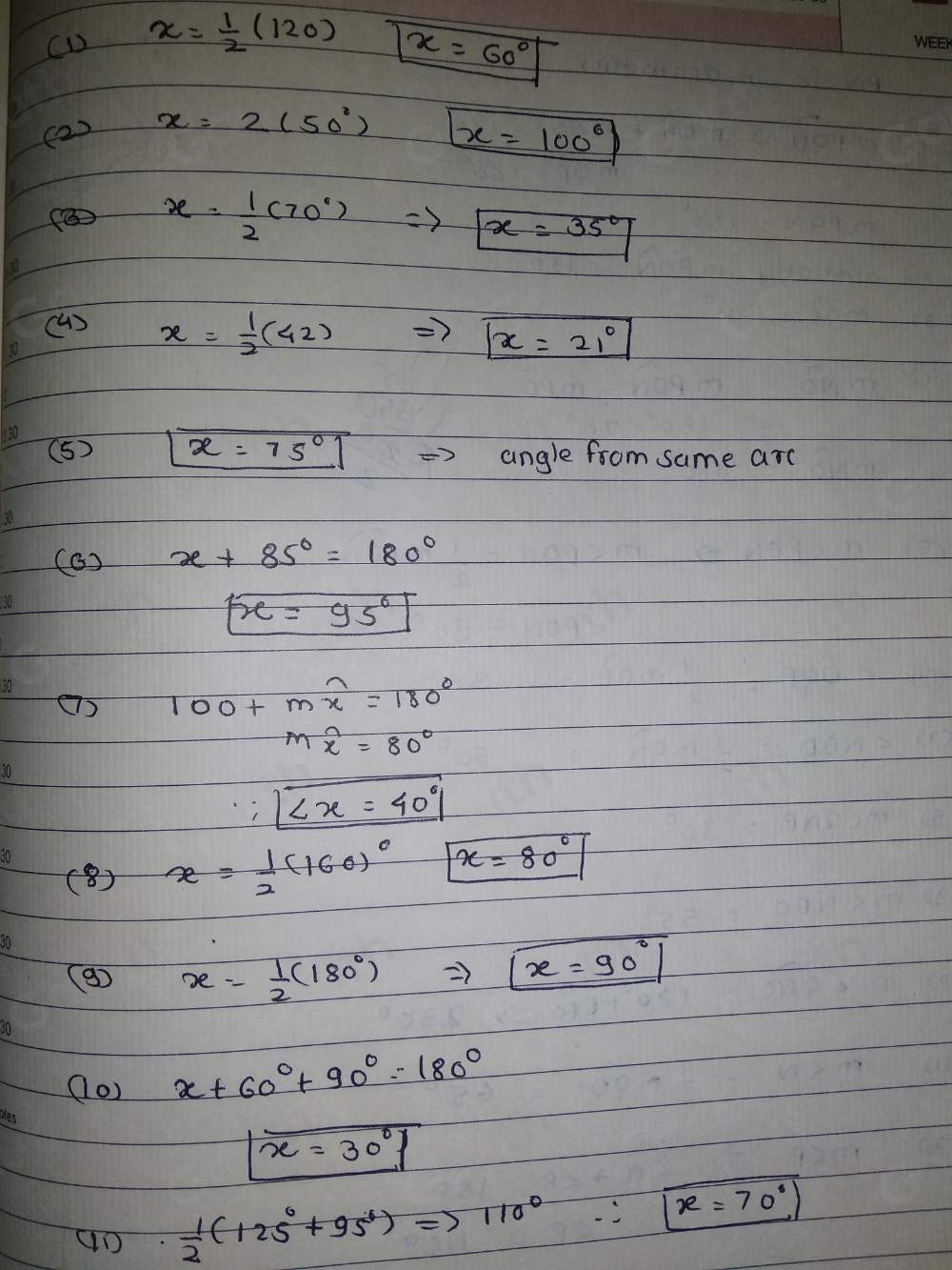 Solved: ACTIVITY 3: INSCRIBED ANGLE MAZE! Directions: Begin with the ...