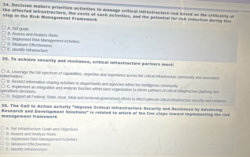 Solved: Decision makers prioritize activities to manage critical ...