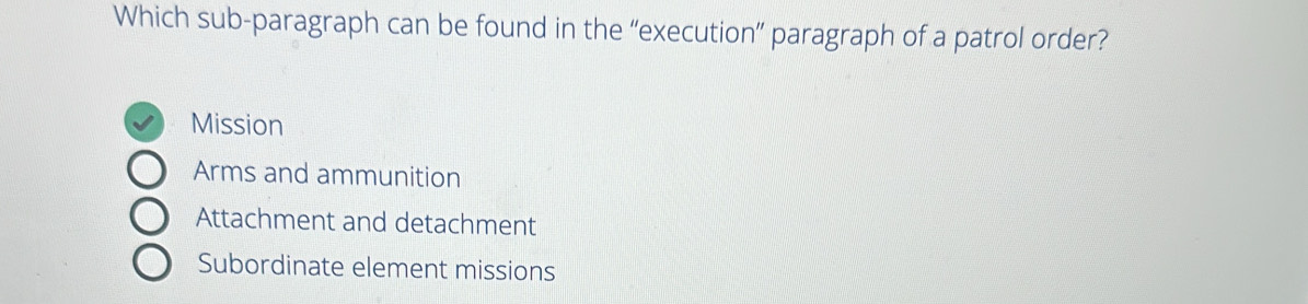 Solved: Which sub-paragraph can be found in the “execution” paragraph ...