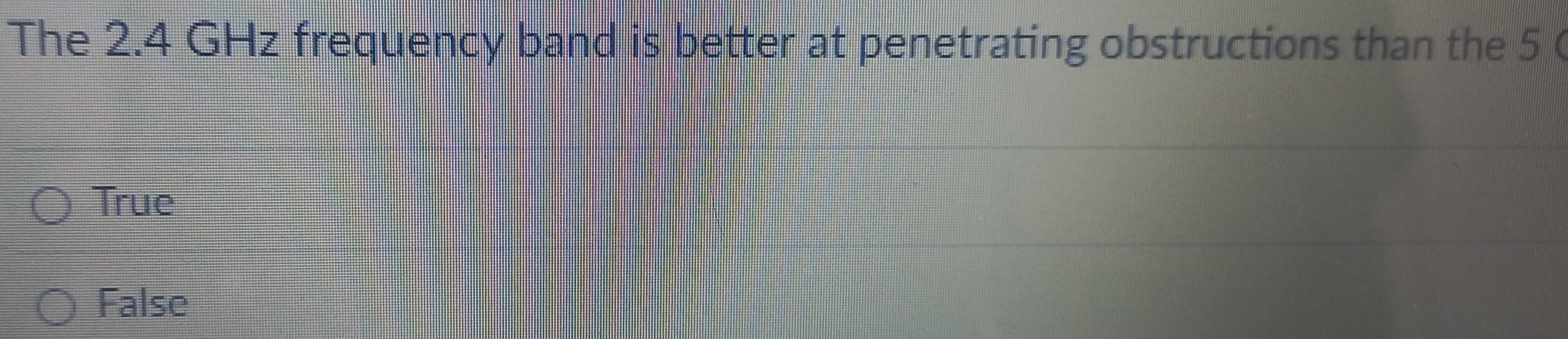 Solved: The 2.4 GHz frequency band is better at penetrating ...