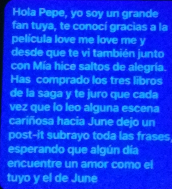Risolto:Hola Pepe, yo soy un grande fan tuya, te conocí gracias a la ...