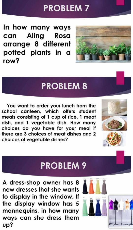 Solved: PROBLEM 7 In how many ways can Aling Rosa arrange 8 different ...